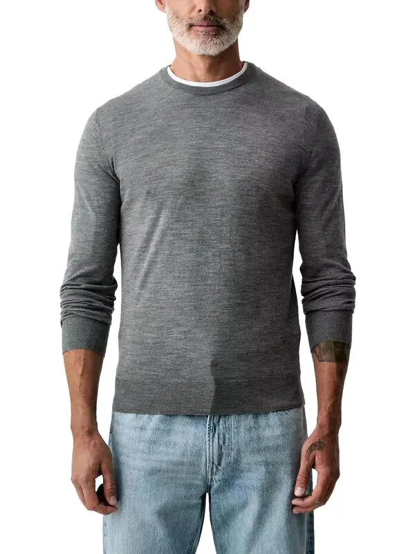 HACKETT LONDON Crew Neck Long-sleeve Sweater - Grey