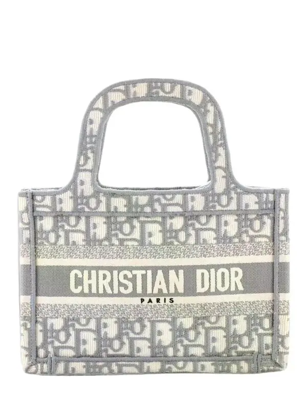 Dior Book Oblique Canvas Mini Tote Bag - Grey