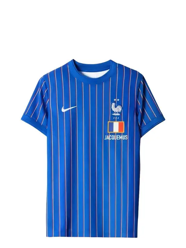 Nike X France X Jacquemus Pinstriped T-shirt - Blue