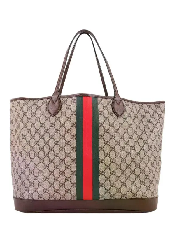 Gucci Ophidia Open Shopping Gg Coated Canvas Large Tote Bag - Brown