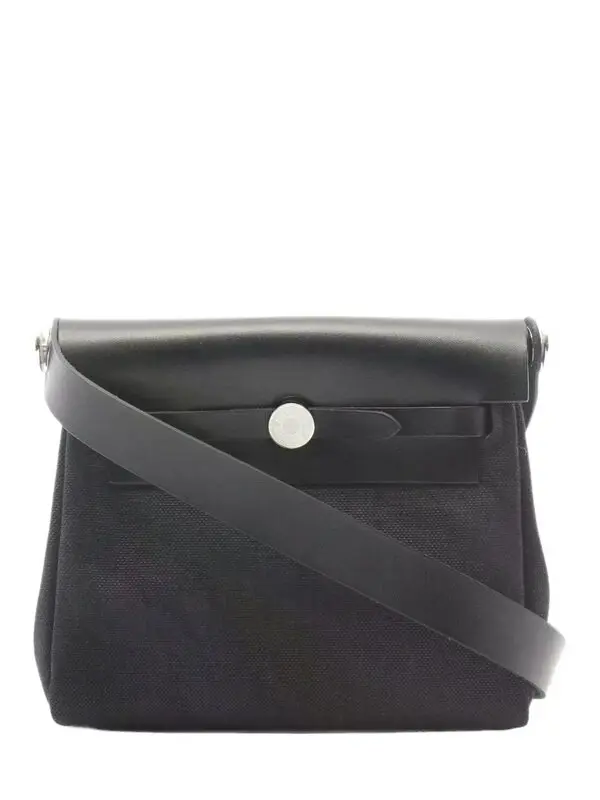 Hermès 2010s Mini Herbag Zip Shoulder Bag - Black