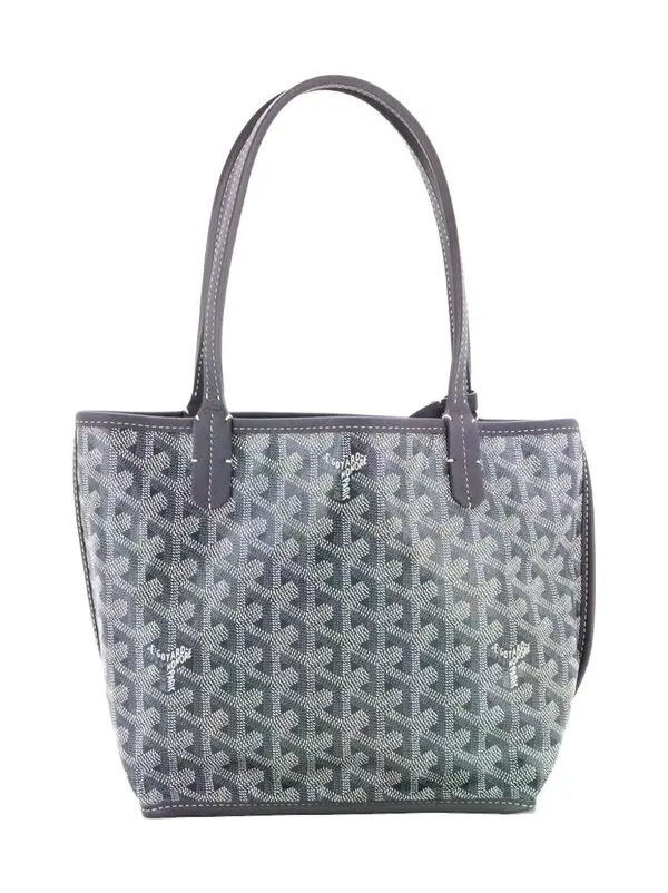 Goyard Anjou Reversible Tote Coated Canvas Mini Satchel - Grey
