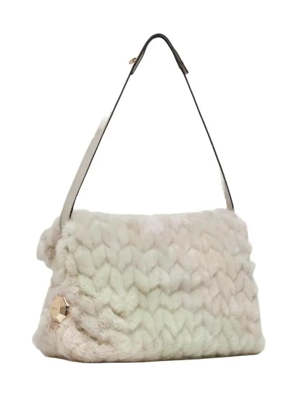 Liu Jo Riccy Bag In Faux Fur - Neutrals