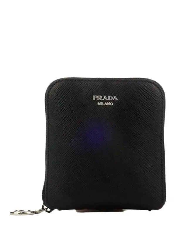 Prada Saffiano Calf Leather Make-up Bag - Black