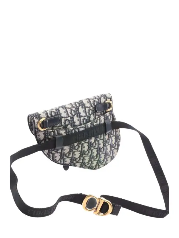 Dior 2010s Saddle Oblique Belt Bag - Blue