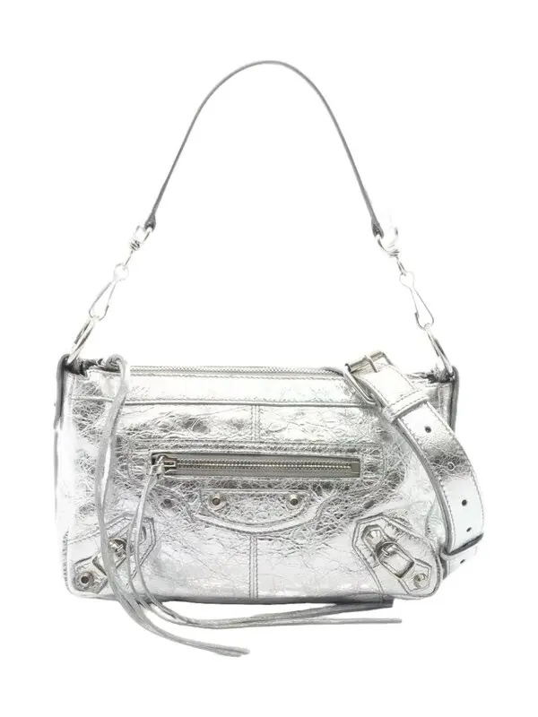Balenciaga 2010s Le City Moto Two-way Tote Bag - Silver