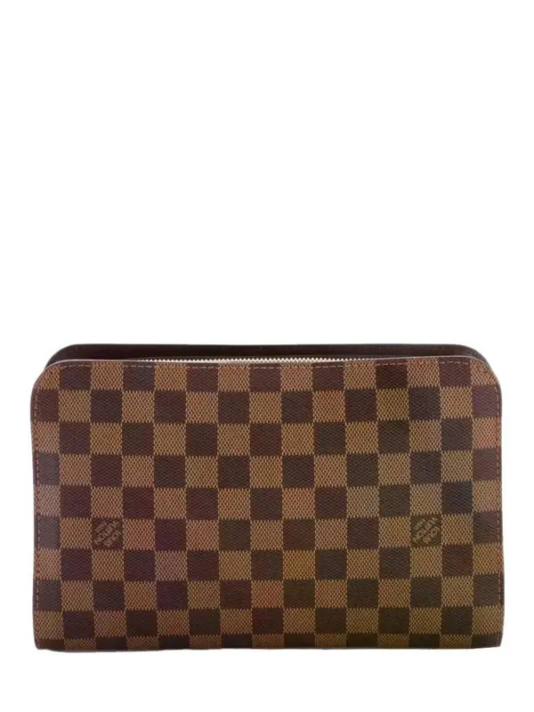 LOUIS VUITTON Pochette Saint Louis Damier Clutch Bag - Brown