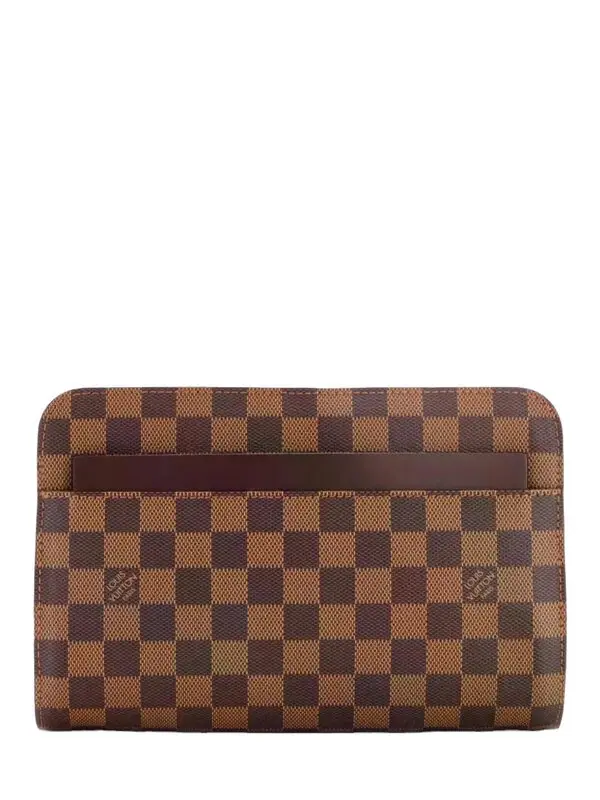 LOUIS VUITTON Pochette Saint Louis Damier Clutch Bag - Brown