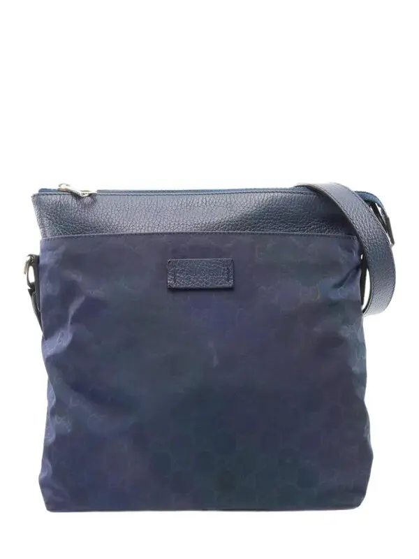 Gucci 2000s Gg Pattern Shoulder Bag - Blue