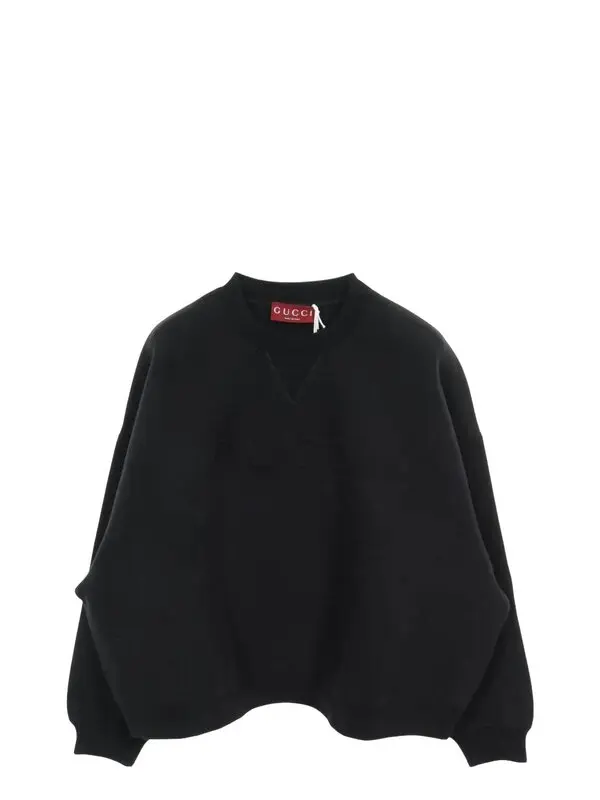 Gucci Embossed-logo Sweatshirt - Black