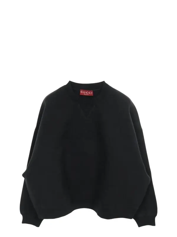 Gucci Embossed-logo Sweatshirt - Black