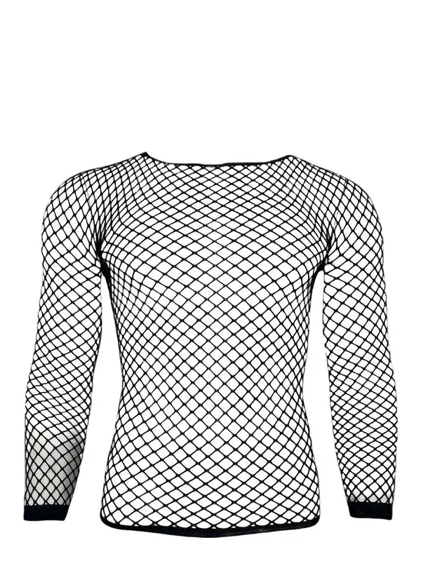 MONZLAPUR NEW YORK Classic Mesh Top - Black