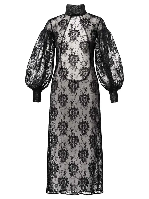 VAN BRUSSEL Opulence Lace Dress - Black