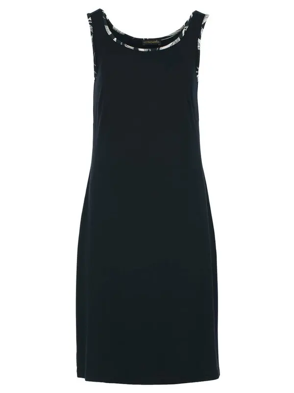 CONQUISTA Simple Comfort Sleeveless Dress - Black
