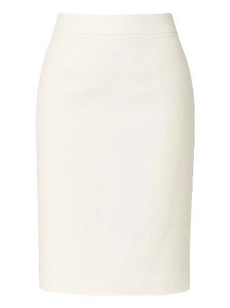CONQUISTA Neutrals Cream Pencil Skirt Fashion - White