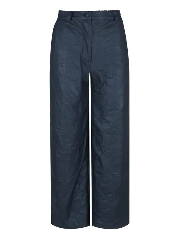 CONQUISTA Faux Leather Culottes Fashion - Blue