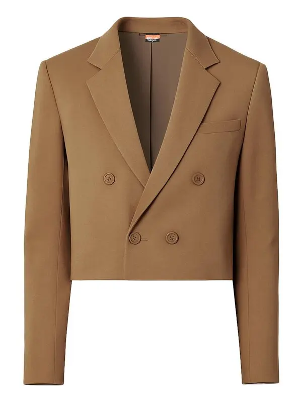 MAUI X LOLITA Bastien Tan Cropped Blazer - Brown