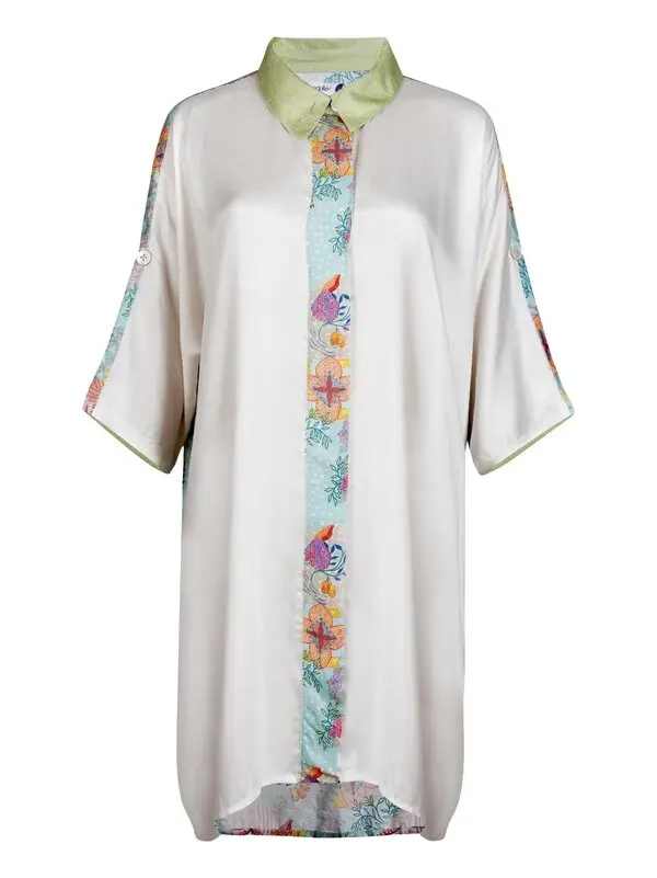 MAISON QALA Kaili Ivory Tunic - White