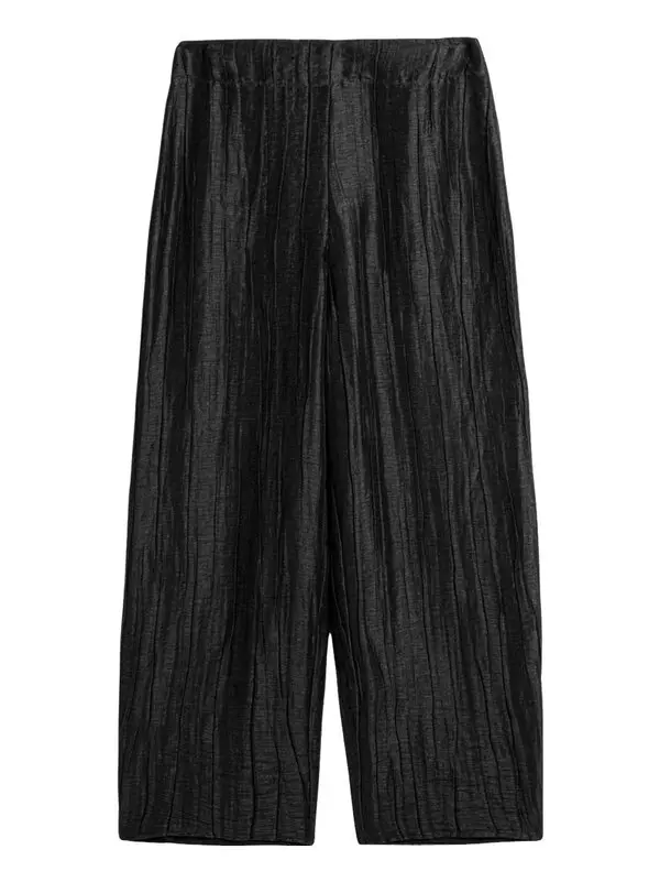 NOCTURNE Relaxed Linen Pants - Black