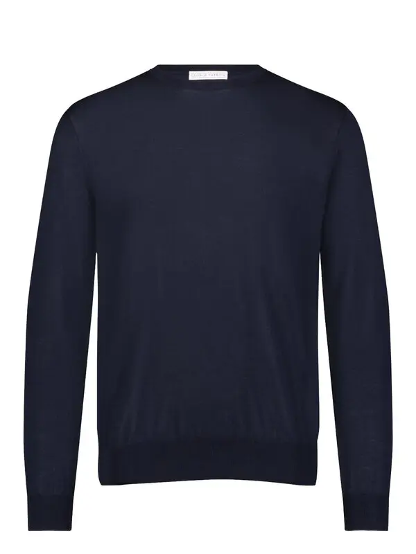 GEORGE PATRICK Midnight Crewneck Cashmere Sweater - Blue