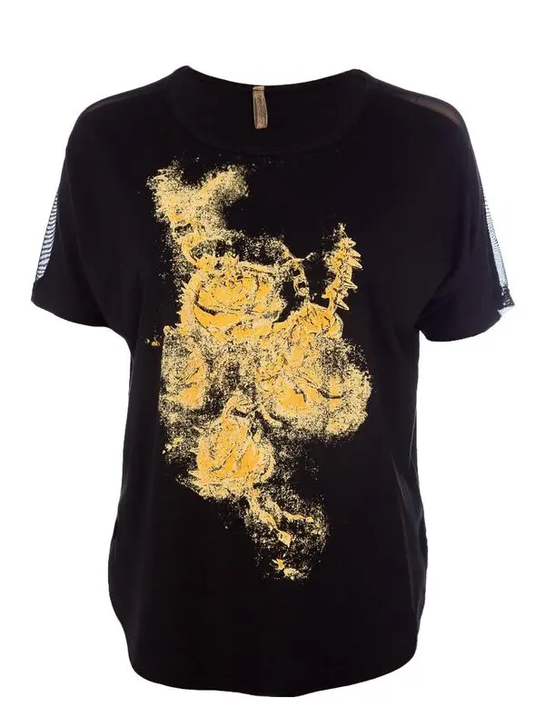 CONQUISTA Pattern Detail Top - Black