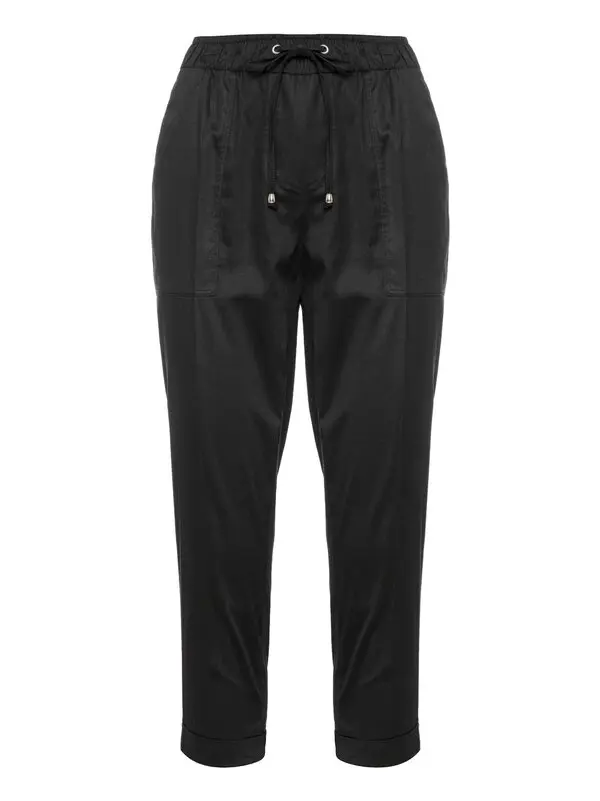 CONQUISTA Tie Detail Trousers - Black