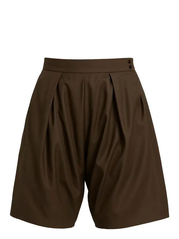 MAUI X LOLITA André Espresso Draped Shorts - Brown