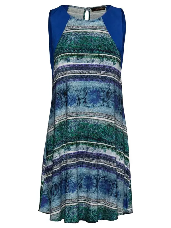 CONQUISTA Royal Print Dress - Blue
