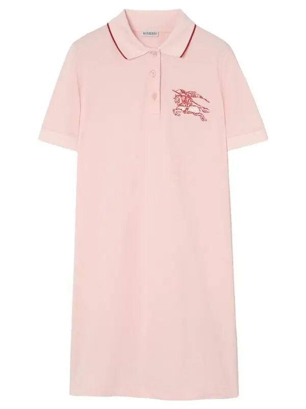 Burberry Heart Knight Cotton Polo Shirt Dress - Compact Pink