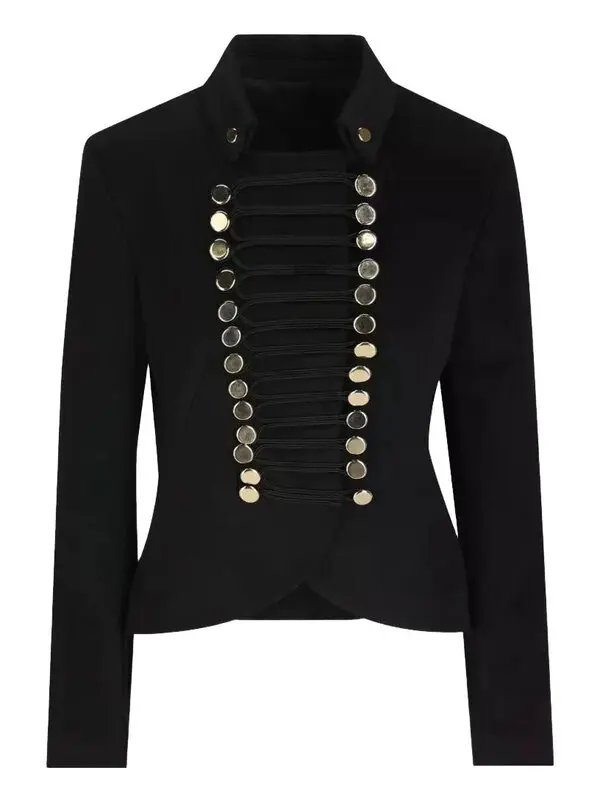 CINI Military-style Button-embellished Jacket - Black