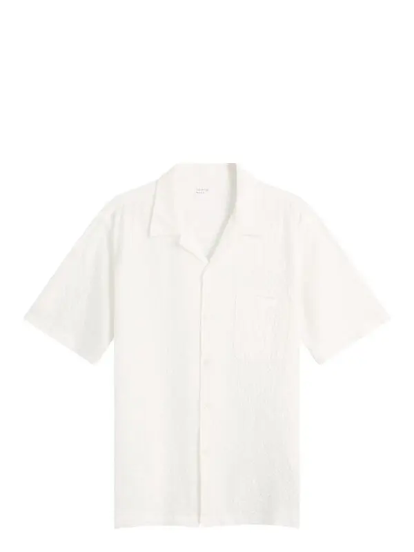 Universal Works Arten Seersucker Road Shirt - Ecru