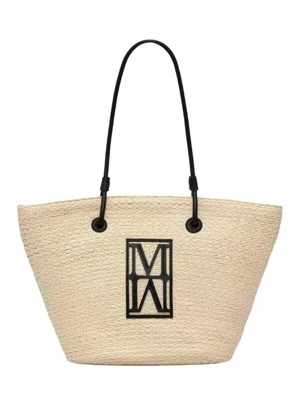 Marc O'polo Large Logo-patch Woven Tote Bag - Neutrals