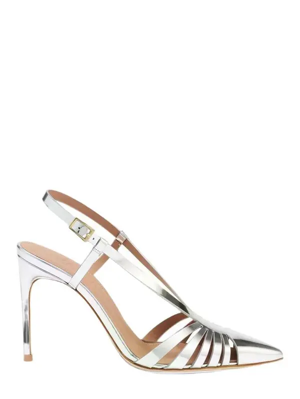 MALONE SOULIERS Cut-out Pointed-toe Sandals - Silver
