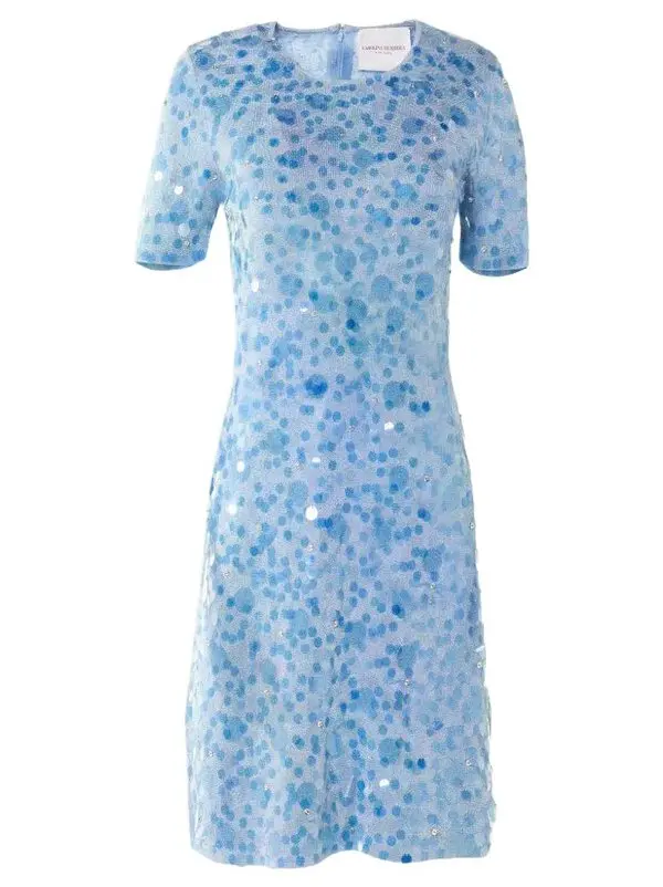 Carolina Herrera Paillette-embellished Mini Dress - Blue