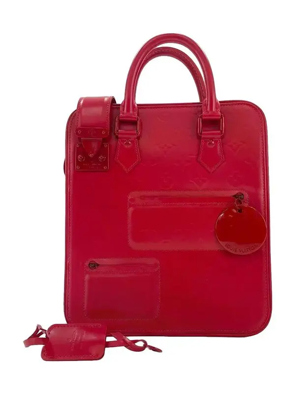 LOUIS VUITTON 2003 Monogram Vernis Handbag - Red