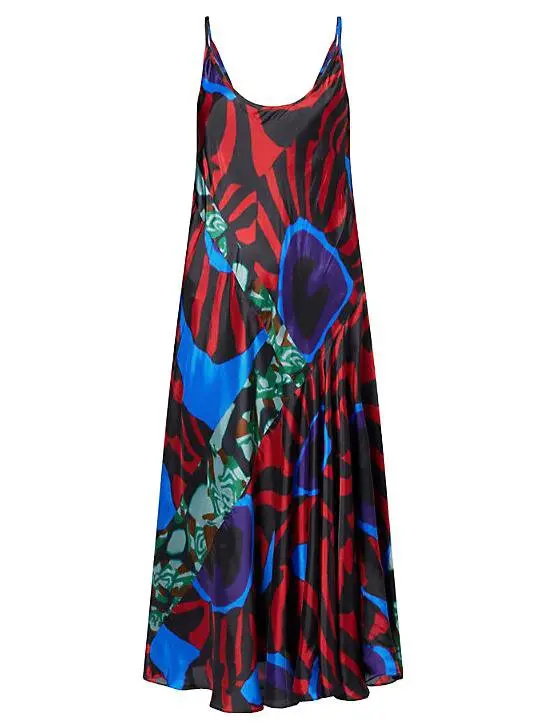 Dries Van Noten Dibelle Satin Slip Dress - Red