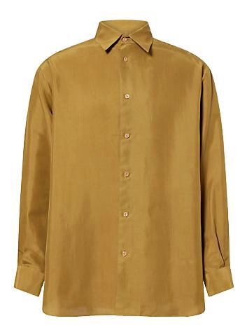 Valentino Garavani Classic-collar Long-sleeve Silk Shirt - Marley