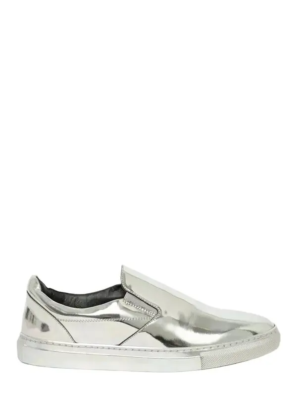 Balenciaga Metallic Slip-on Sneakers - Silver