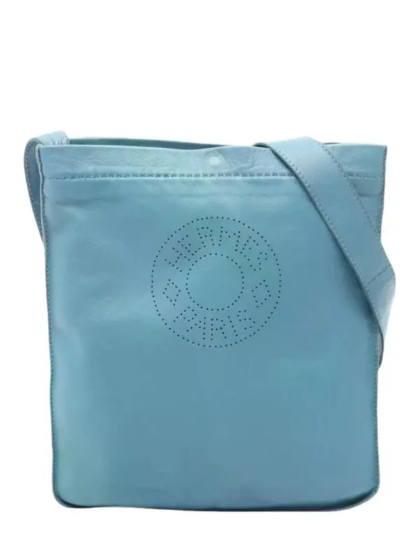 Hermès 2000s Perforated Logo Crossbody Bag - Blue