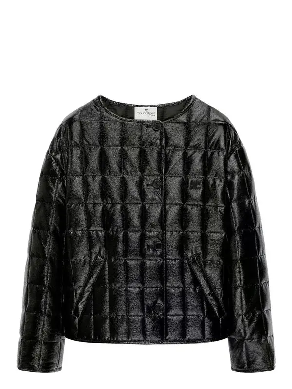 COURREGES Quilted Vinyl Jacket - Black