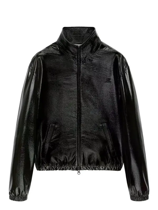 COURREGES Vinyl Track Jacket - Black