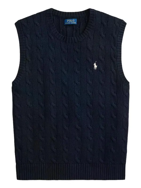 Polo Ralph Lauren Cable-knit Pony Sweater Vest - Blue