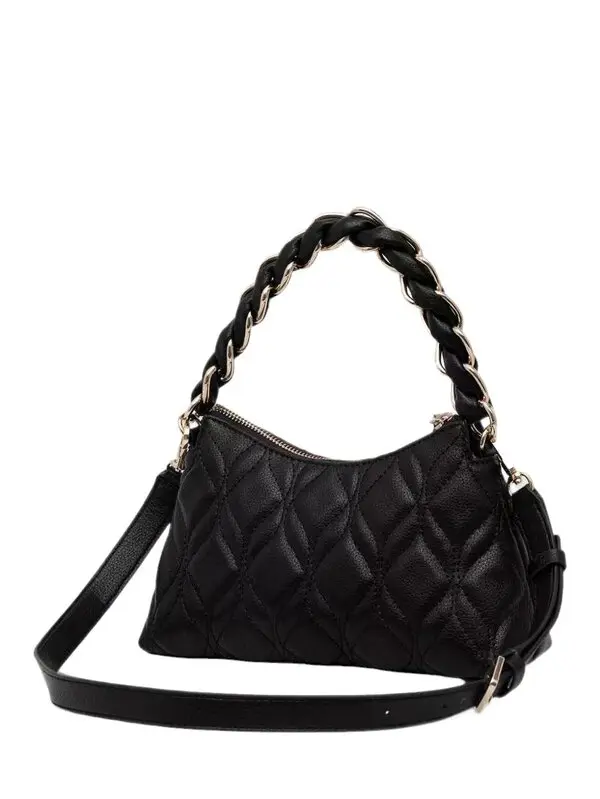 Guess Maxine Quilted Braided-handle Tote Bag - Black