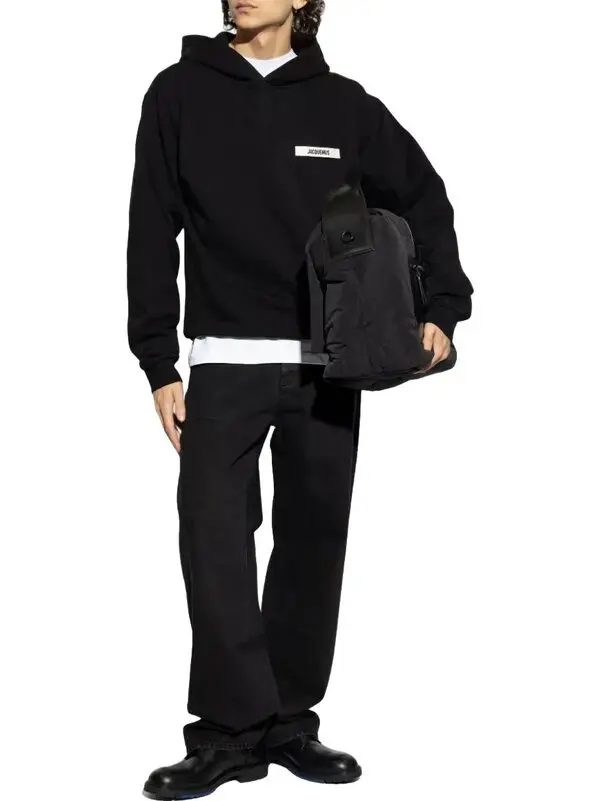 Jacquemus Le Hoodie Gros Grain Hoodie - Black