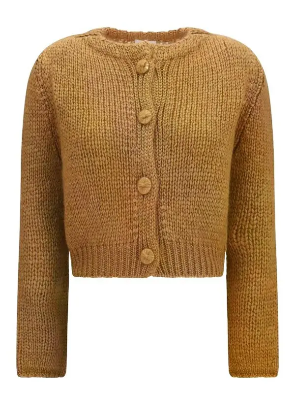 FORTE_FORTE Chunky-knit Cardigan - Brown