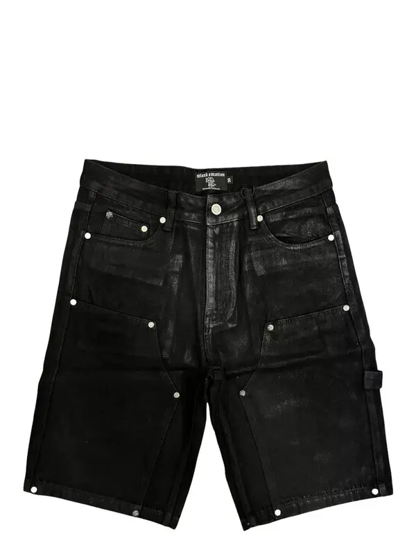 Mixed Emotion Logo-patch Shorts - Black