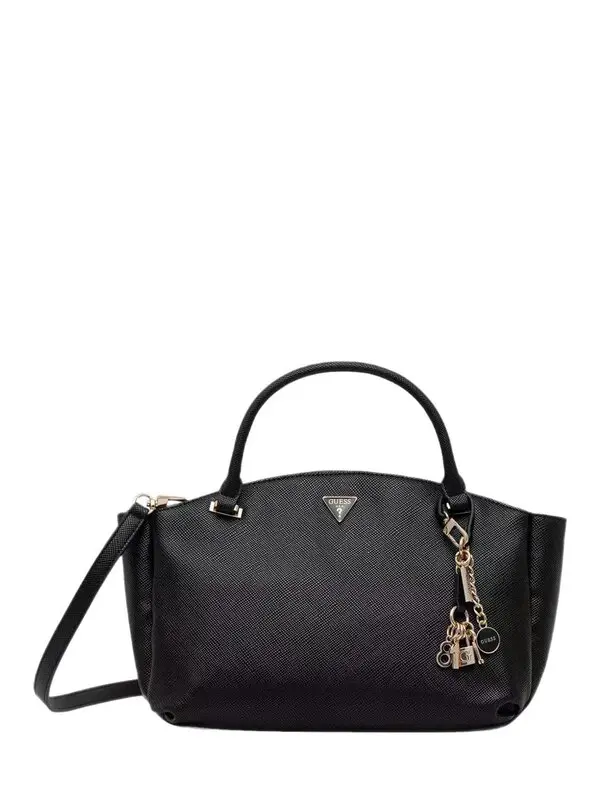 Guess Logo-plaque Charm-detail Tote Bag - Black