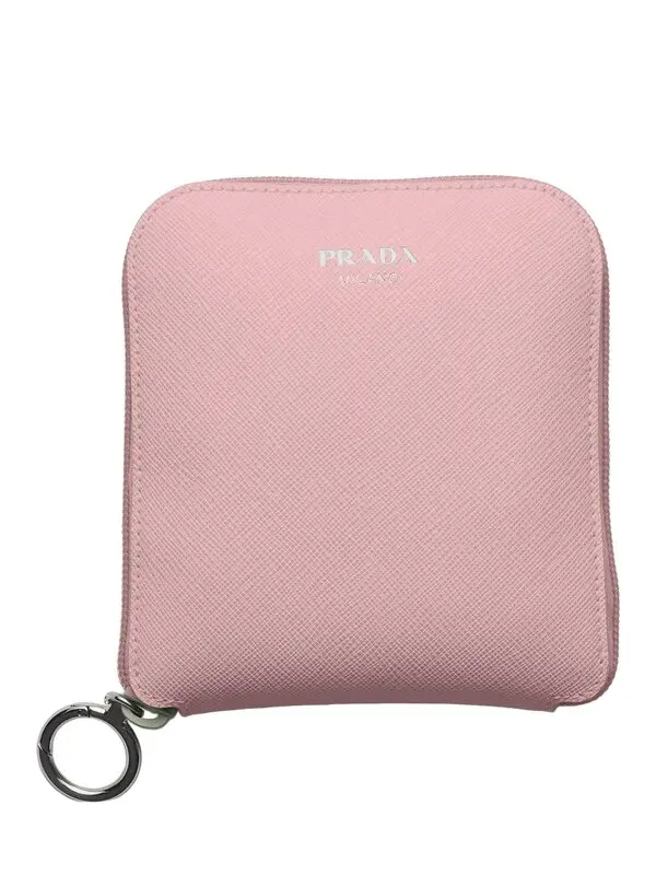 Prada Saffiano Leather Pendant With Re-nylon Tote Bag - Peach