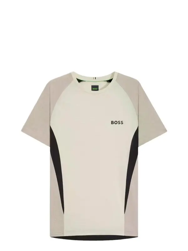 BOSS Panelled Short Sleeve T-shirt - Neutrals