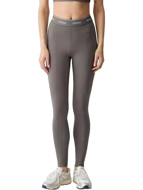 Guess Logo-waistband Leggings - Grey